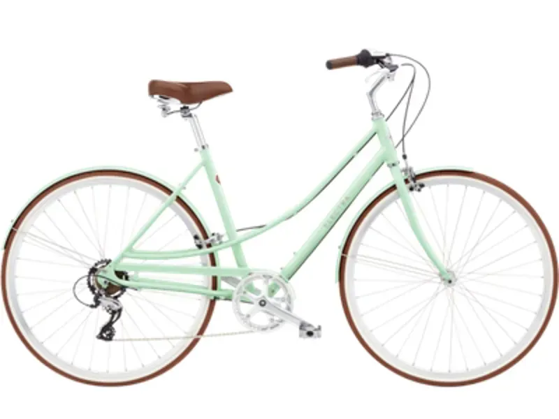 2022 Electra Loft 7D Womens Step-Thru Hybrid Bike in Seafoam